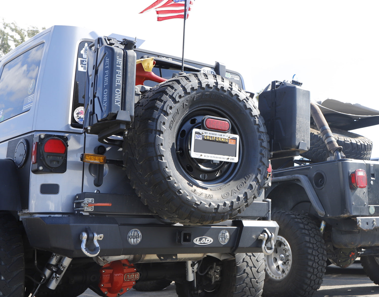 Rear Spare Tire Mount License Plate Relocator Bracket For 18-up Jeep W ...