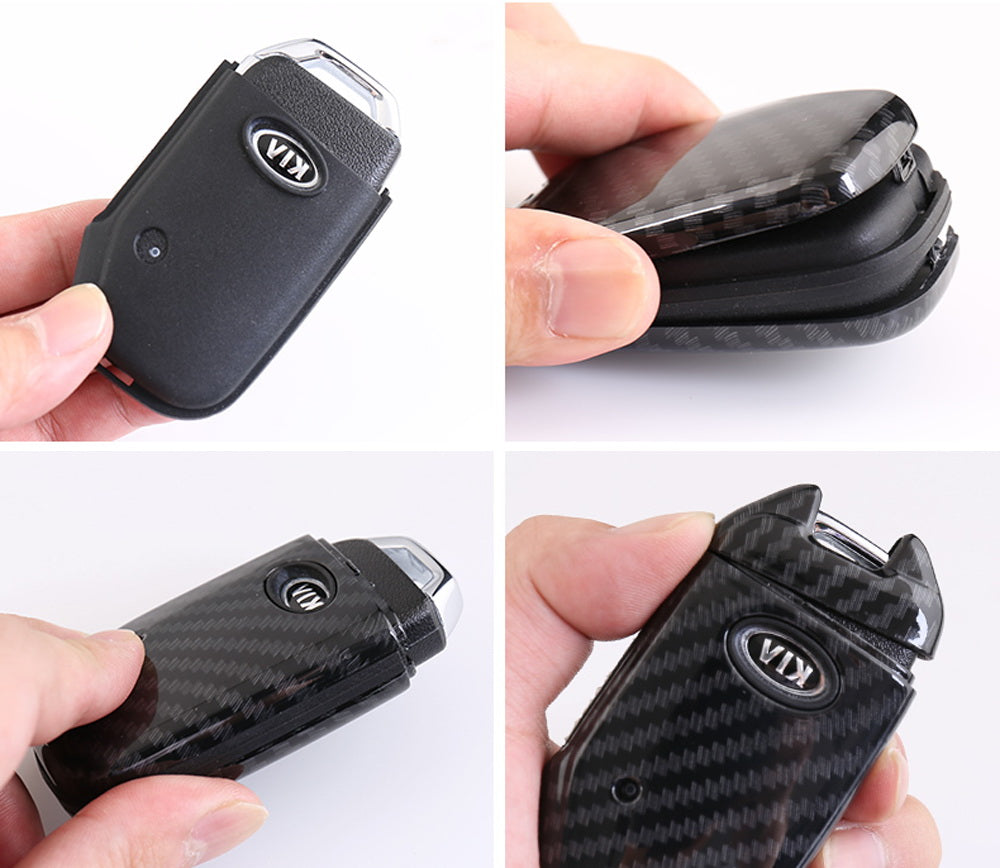 Carbon Fiber Smart Keyless Fob Shell For 19/20-Up Kia Forte Forte5 Sou ...