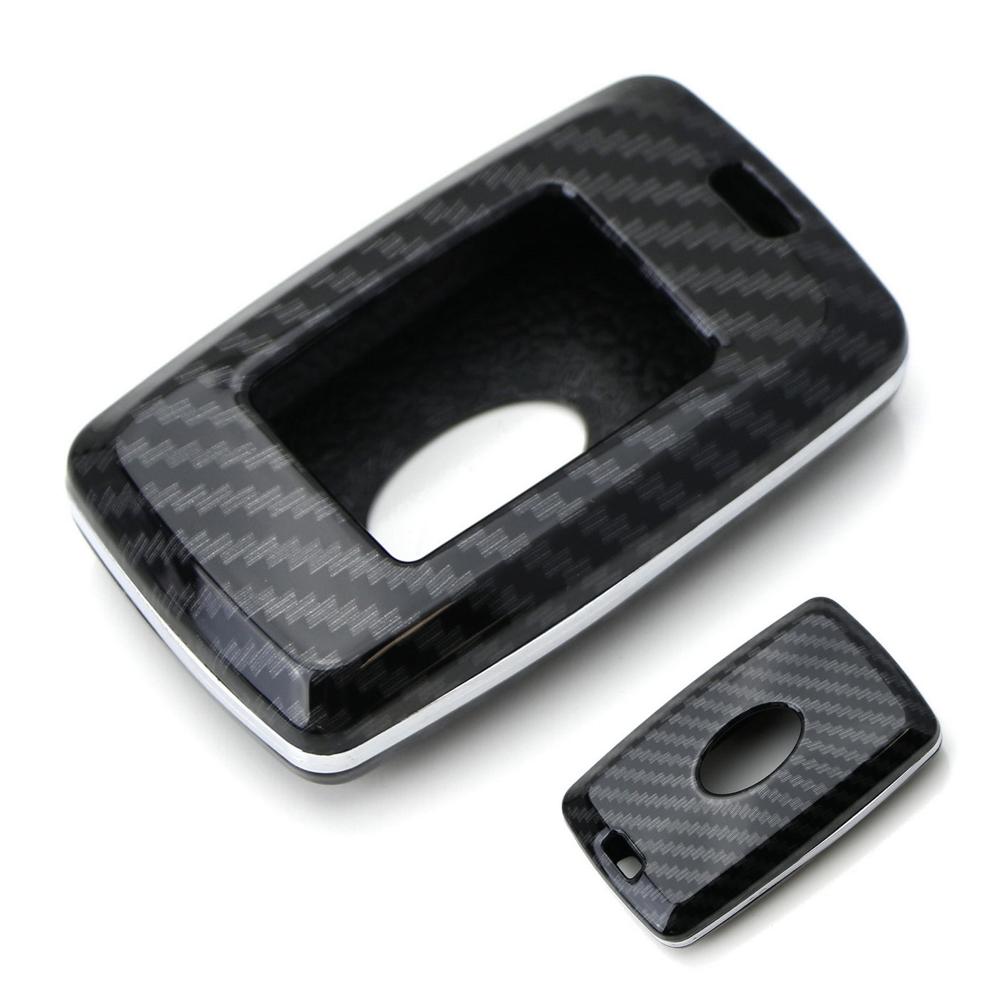 Carbon Fiber Black Key Fob Case For 18-up Range Rover/Sport Defender D ...