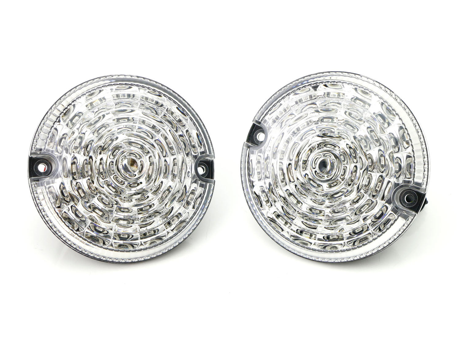 (2) 95mm NAS Style Clear Lens Full LED Upgrade Kit For Land Rover Defe ...