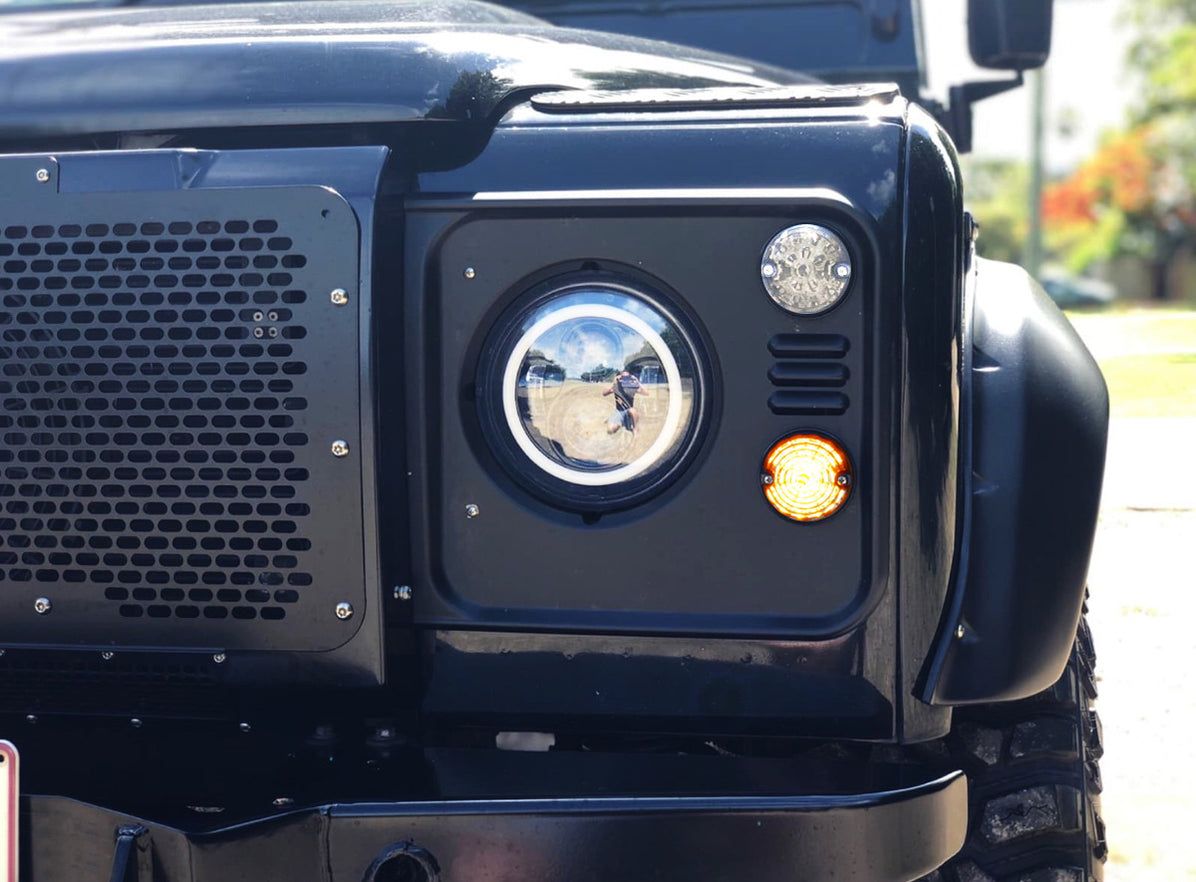 Amber LED Front & Rear Turn Signal Light Kit For Land Rover Defender S ...