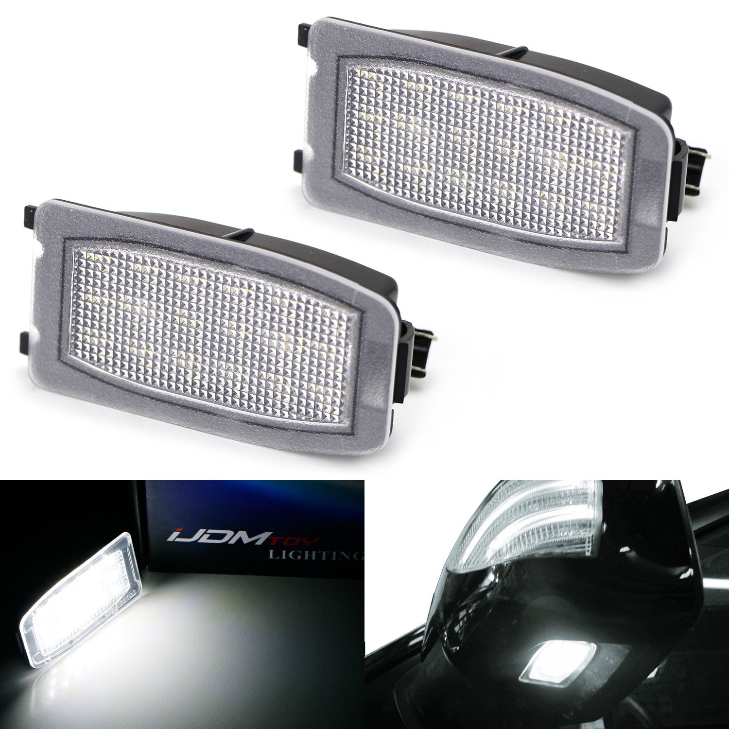 White LED Under Side Mirror Puddle Lights For Land Rover Range Rover L ...