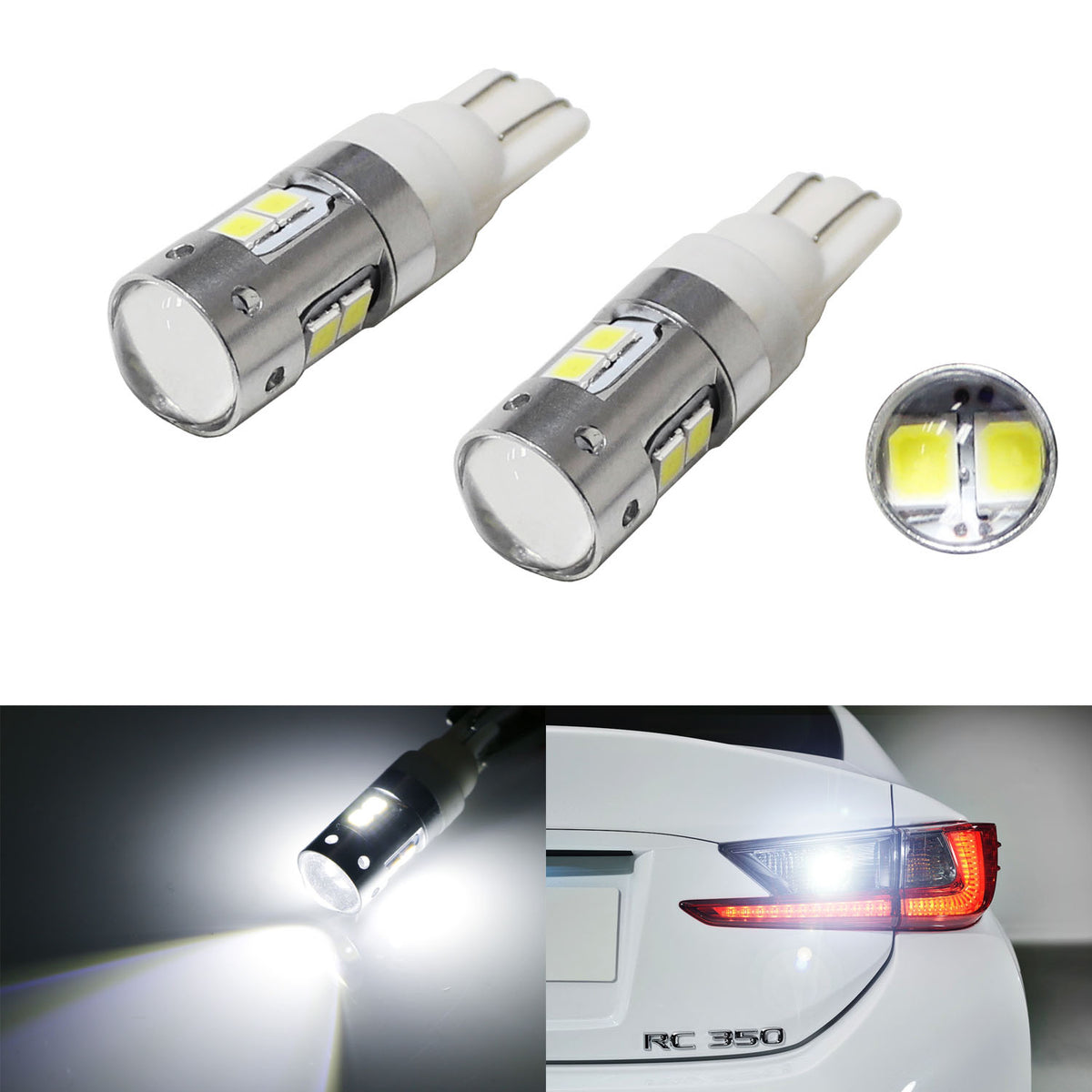 SAMSUNG 2835-SMD 906 912 920 921 W16W LED Bulbs For Car Backup Reverse ...