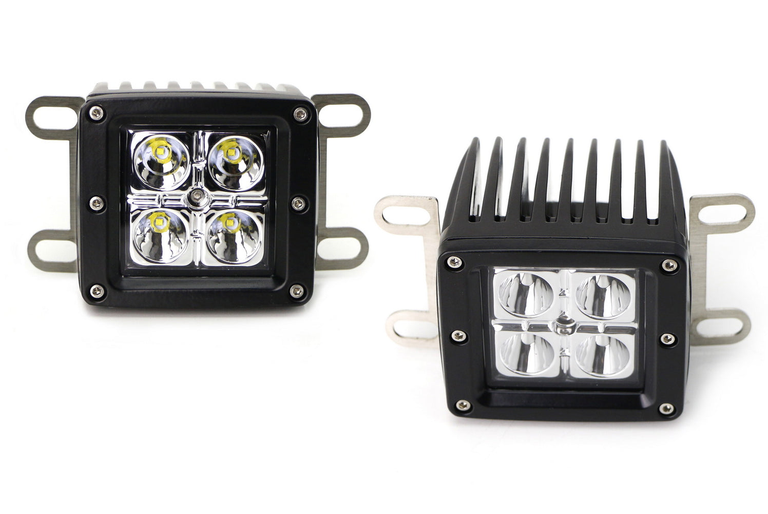 Xenon White 3-Inch 20W CREE LED Cubic Pod Lights w/Stainless Steel Sid ...