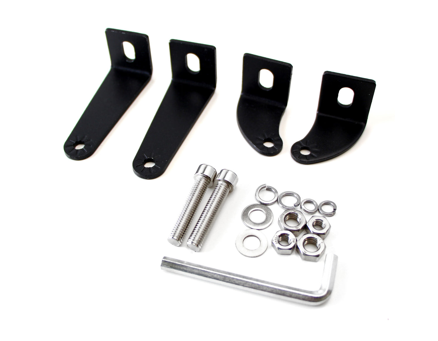 2-Pack Universal Side Mounting Brackets For Straight or Curved LED Lig ...