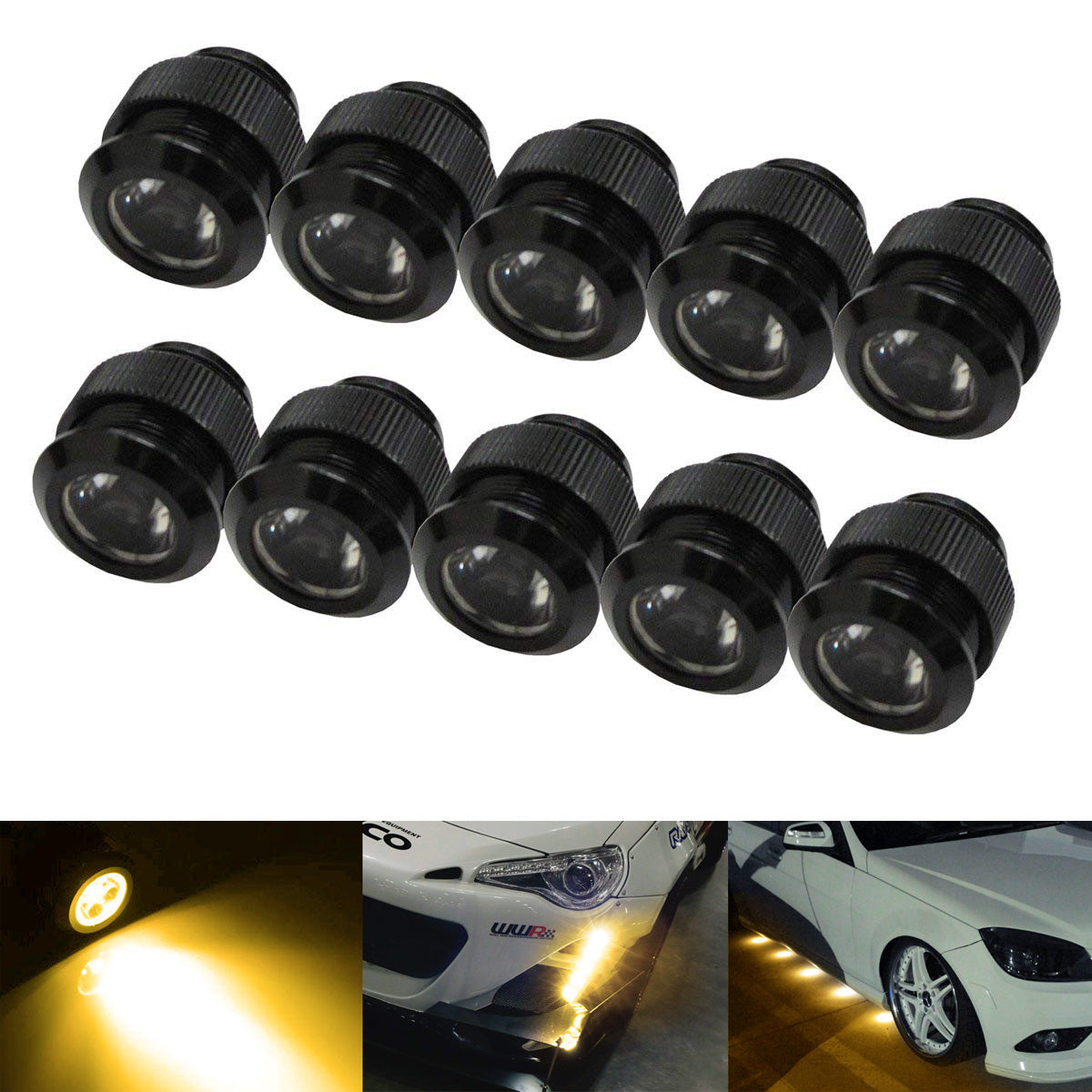 3000K Yellow 30W High Power Flexible LED Daytime Running Lights/Puddle ...