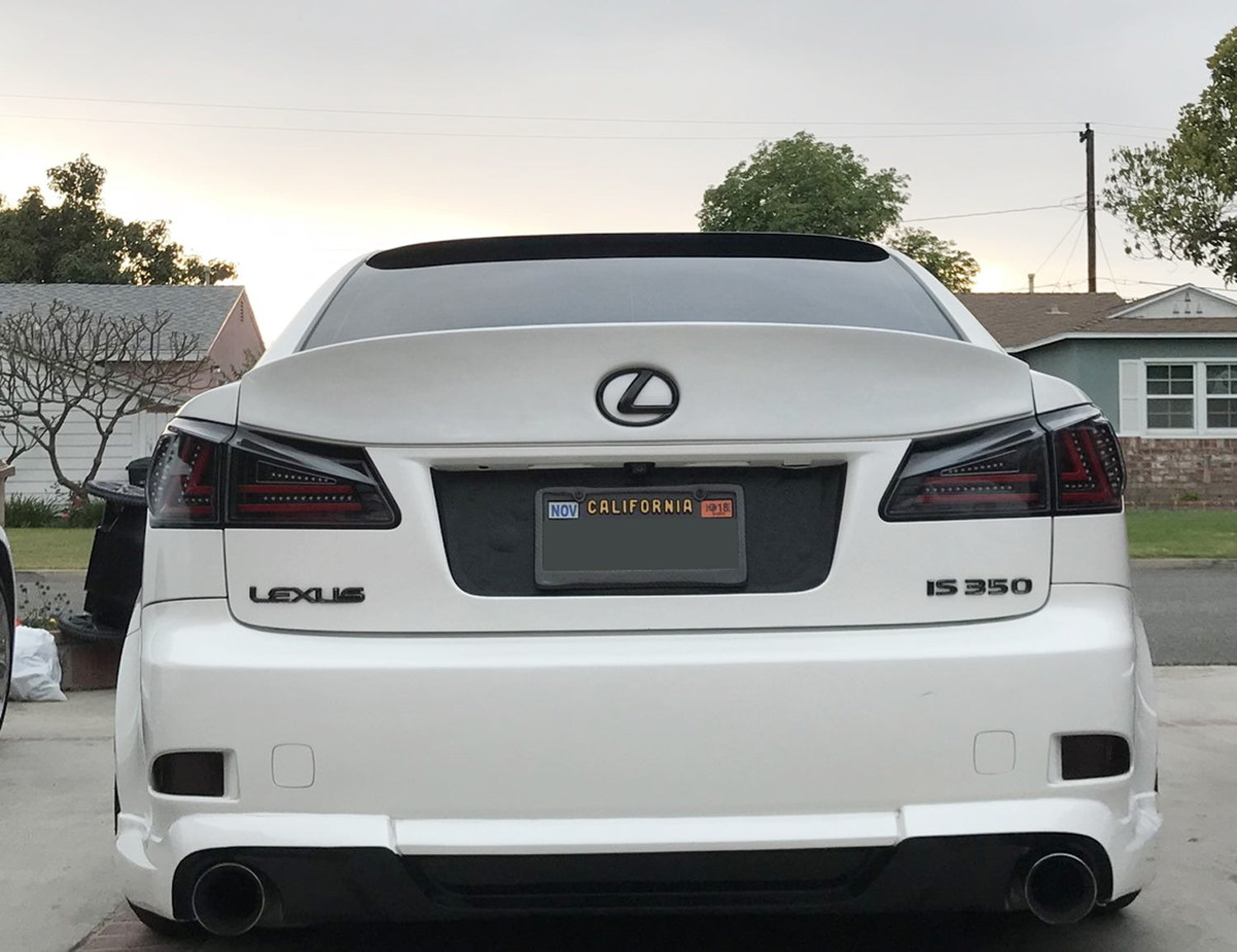 Lexus IS IS250 IS350 OE-Spec Smoked Lens Rear Bumper Reflector Lenses ...