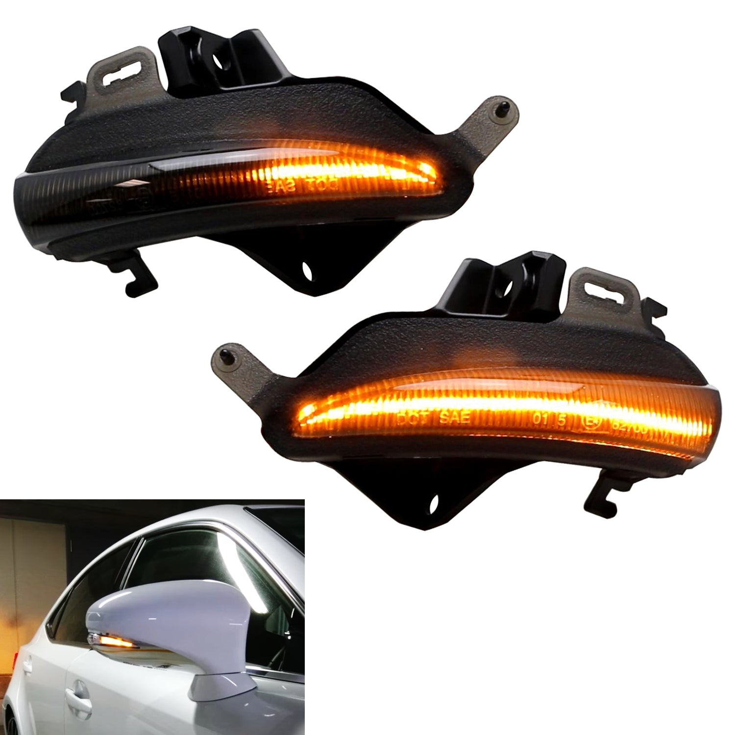 LED Side Mirror Turn Signal Light For Lexus IS RC ES LS CT — iJDMTOY.com