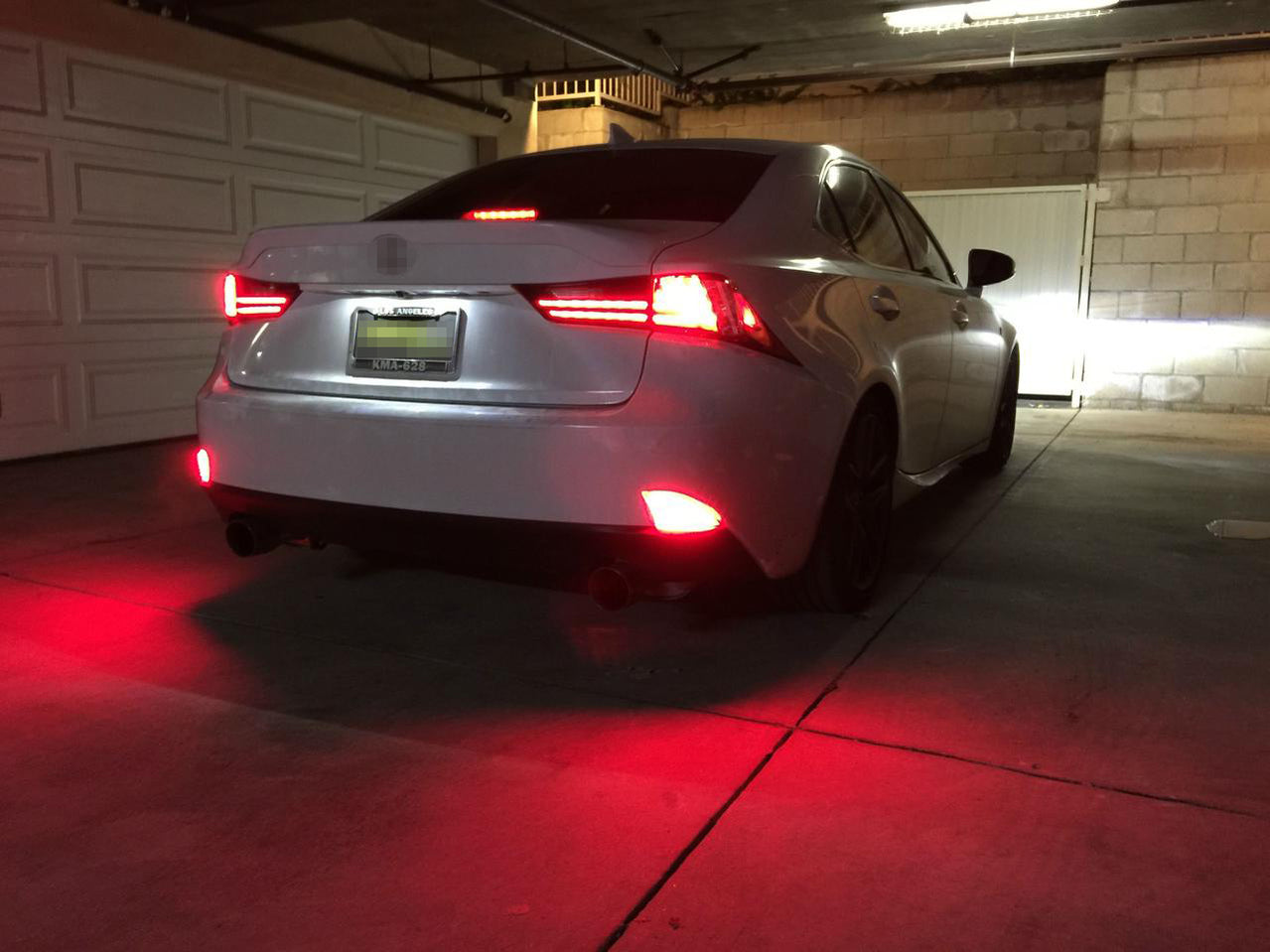 OE-Red Lens Red LED Rear Bumper Reflector Lights For Lexus 14-20 IS250 ...