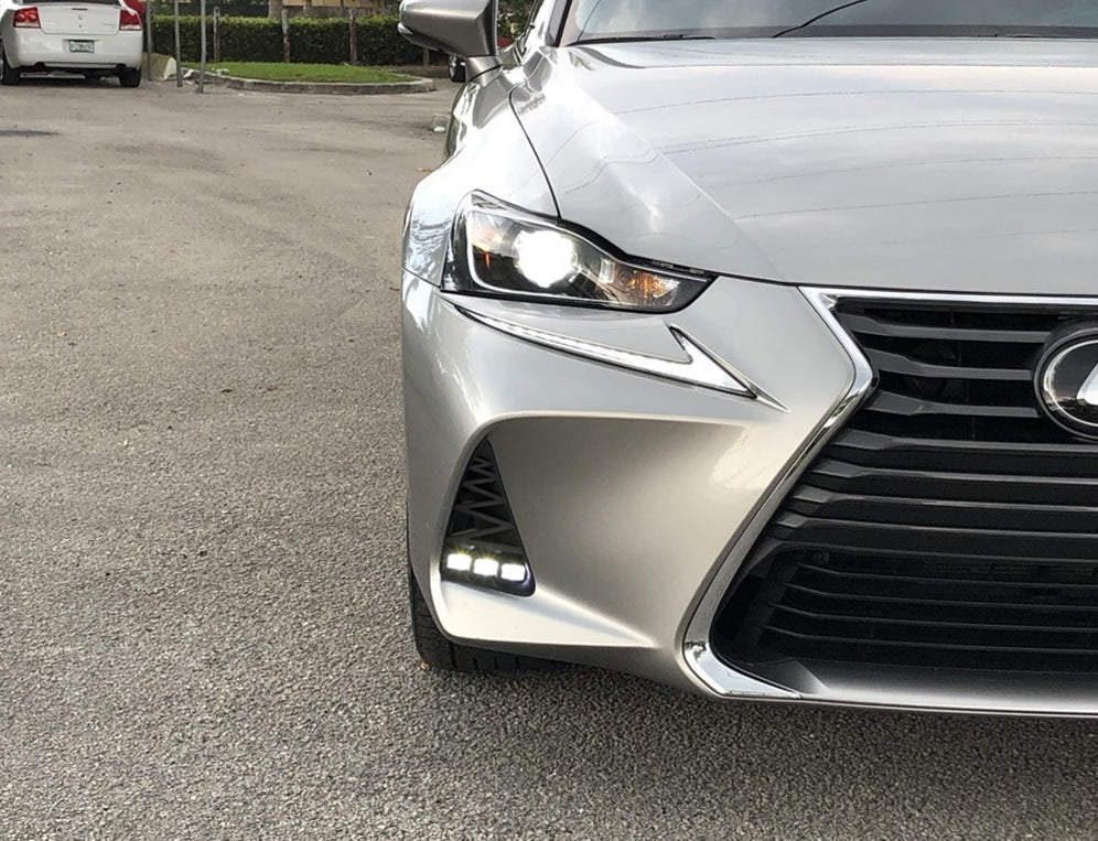 JDM Tri-Projector High Power LED Fog Light Kit For 17-20 Lexus IS (Non ...