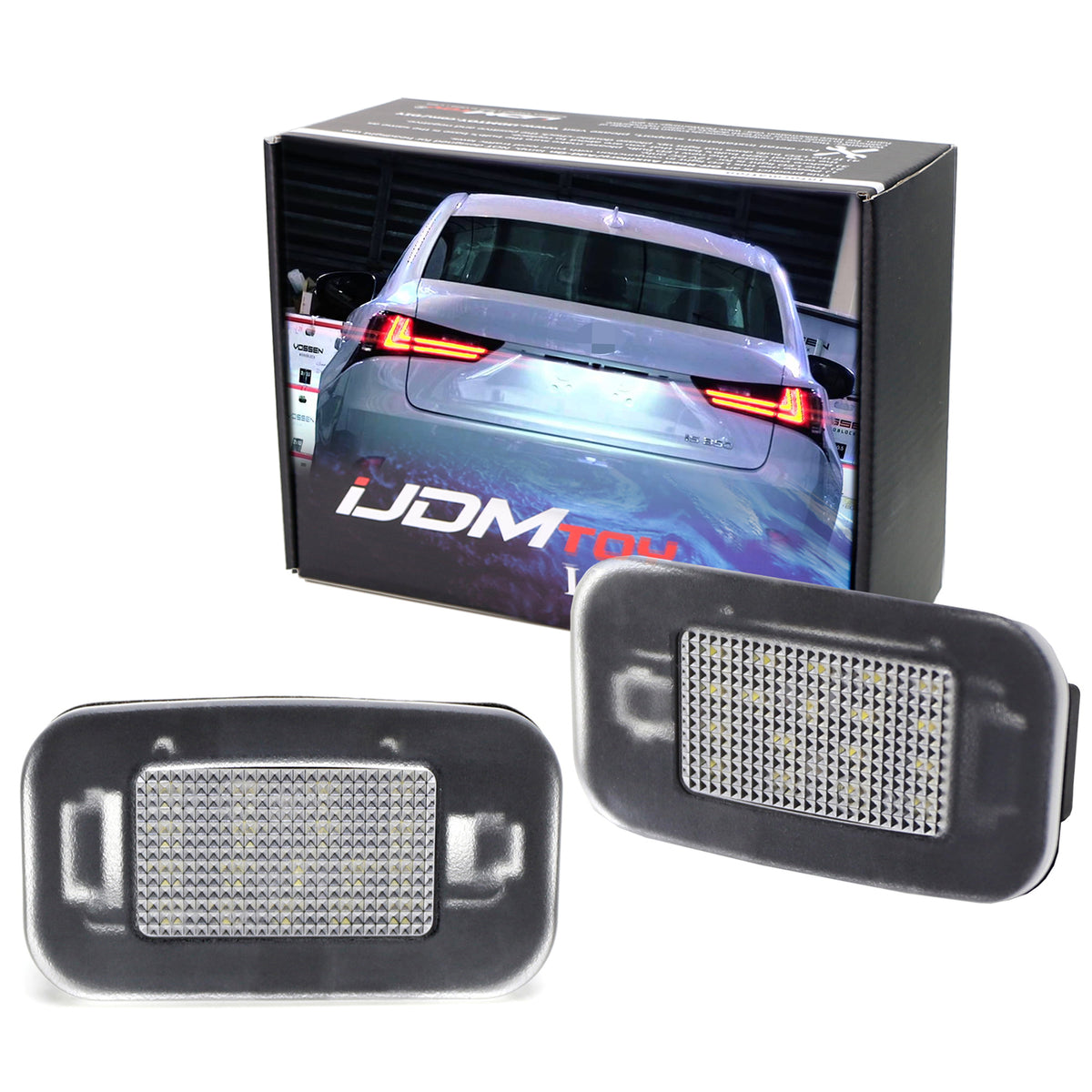3W Xenon White Direct Replace 18-SMD LED License Plate Lamps For Lexus ...