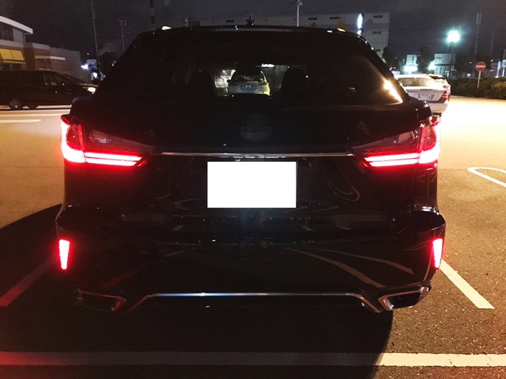 Red Lens Full LED Rear Bumper Reflector Lights For Lexus 2015-2019 RX3 ...