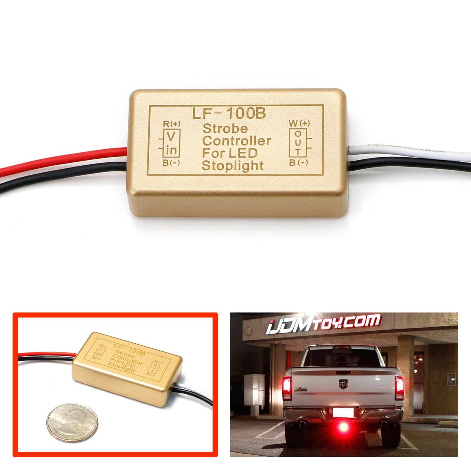 LF-100B LSC-100B LED Brake Stop Light Continuously Pulsing Strobe Flas ...