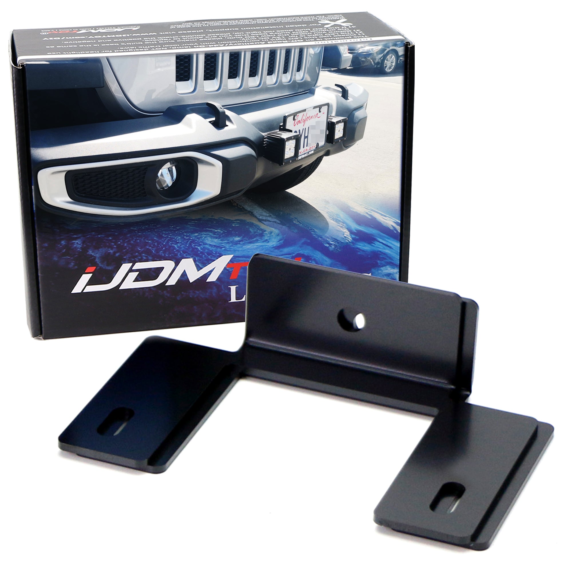 Universal Fit Steel License Plate Frame Mount Brackets For 3-Inch LED ...