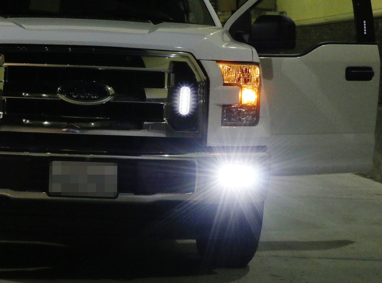 Flush Mount 6-LED Daytime Running Driving Lighting Kit For Grille / Bu ...