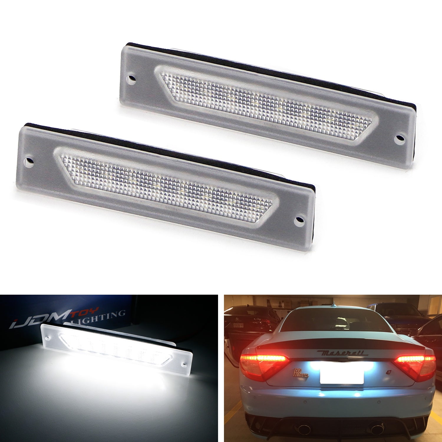 Maserati Quattroporte OE-Fit White 3W Full LED License Plate Light Kit ...