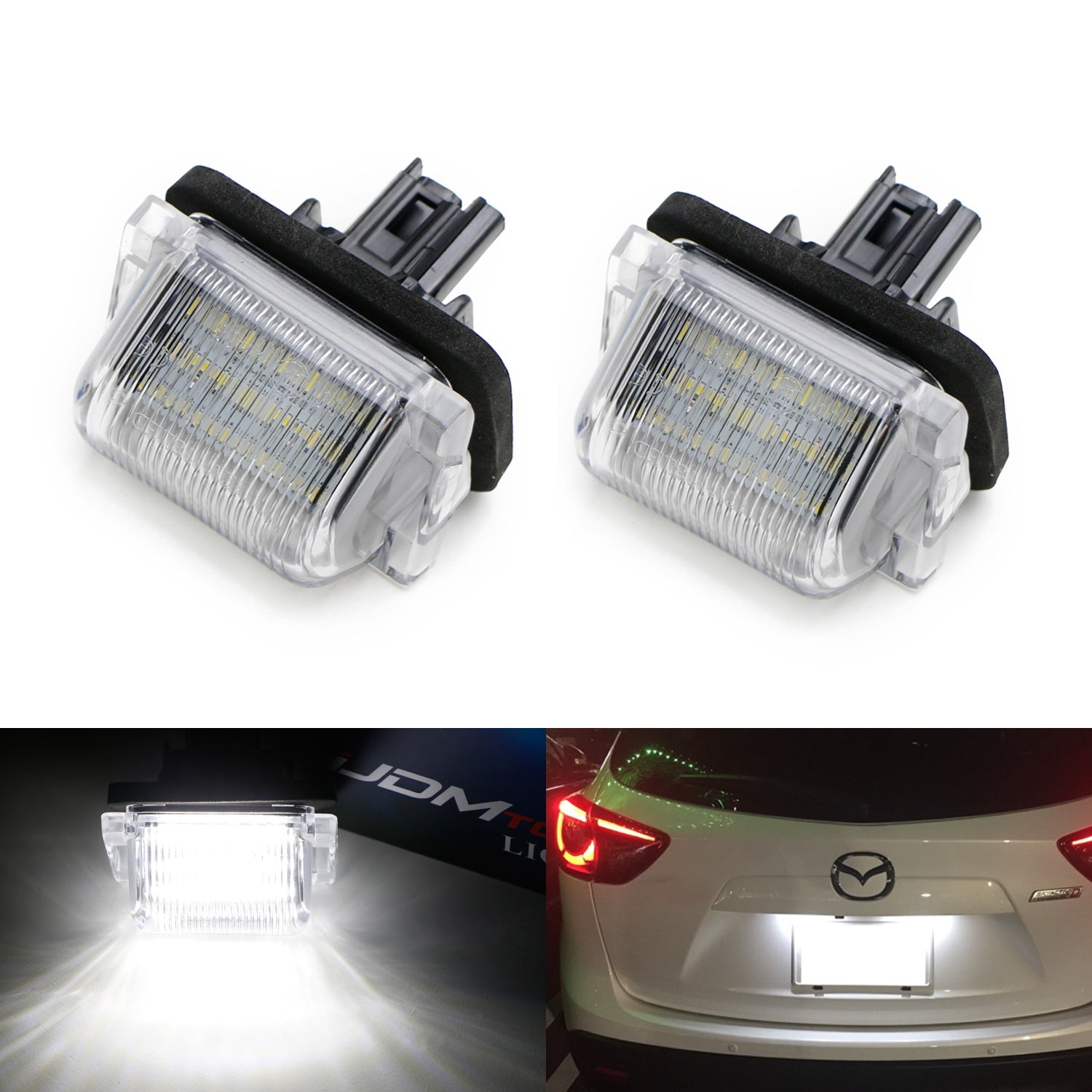 OEM-Replace 18-SMD 3W LED License Plate Lights Assembly For Mazda5 & M ...
