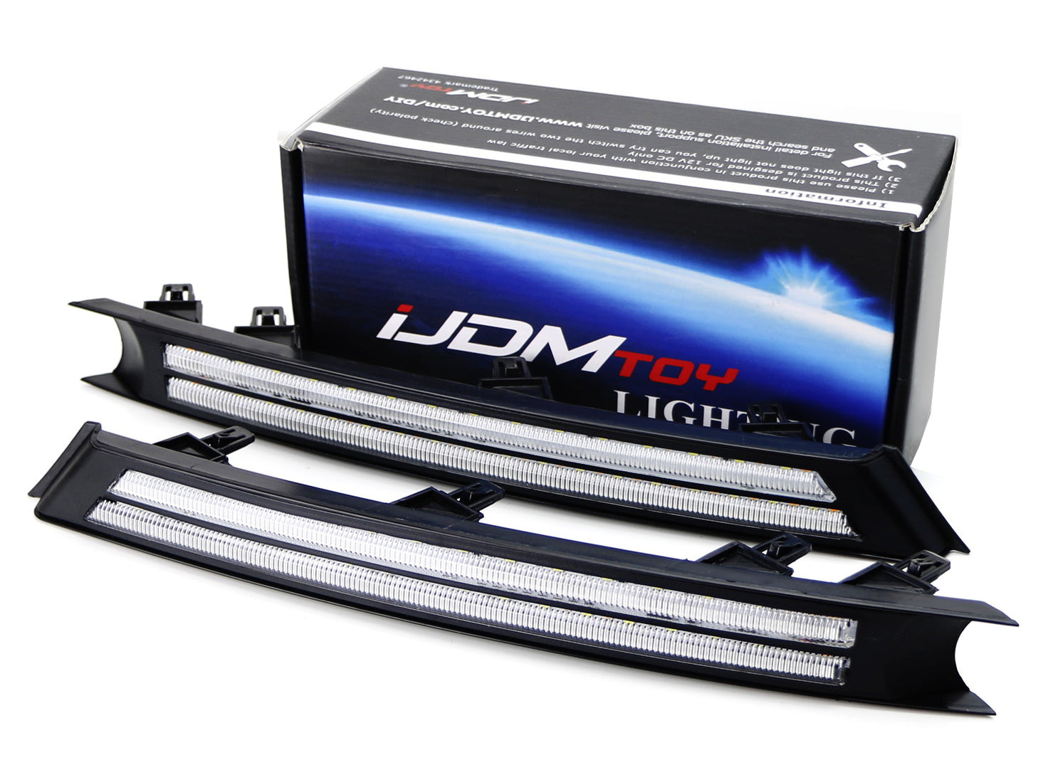 White/Amber Sequential Switchback LED Daytime Running Light Kit For 20 ...