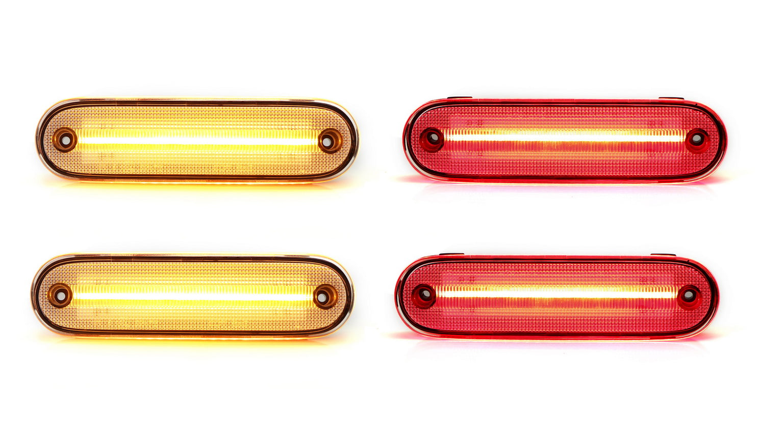 Clear Lens Amber/Red Full LED Side Marker Light Kit For 1990-05 Mazda ...