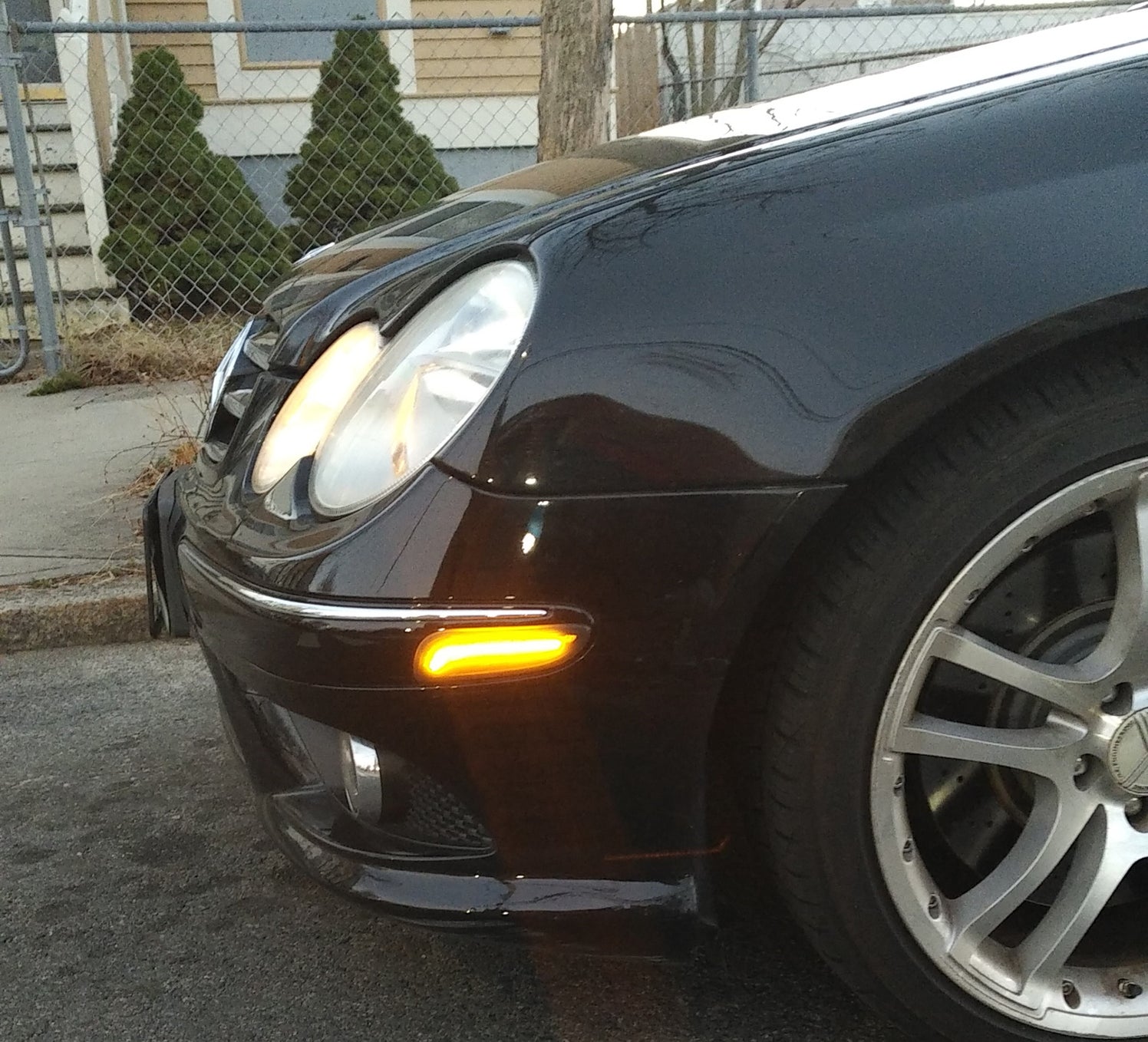 Mercedes W209 C209 CLK Clear Lens Amber Full LED Side Marker Lights ...