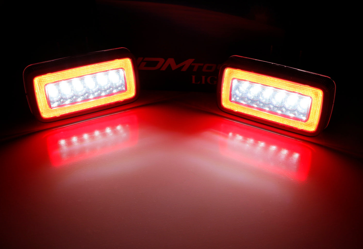Red Lens Full LED Rear Foglight, Backup Reverse Lamps For Mercedes W46 ...