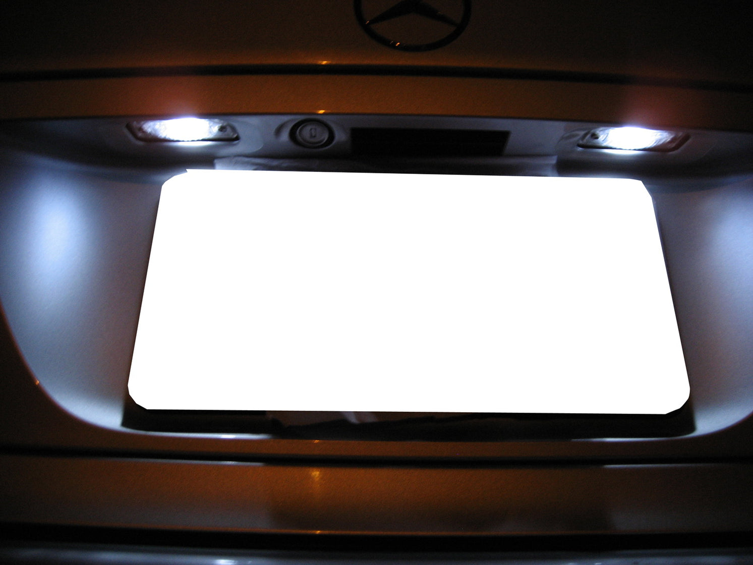 White CAN-bus LED License Plate Lights For Mercedes ML GL R Class W164 ...