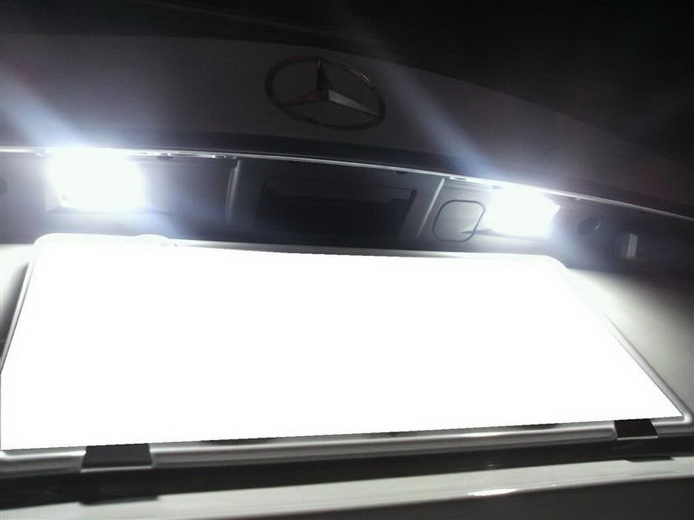 White Full LED License Plate Lights For Mercedes C A GLS GLK GLA GLC G ...