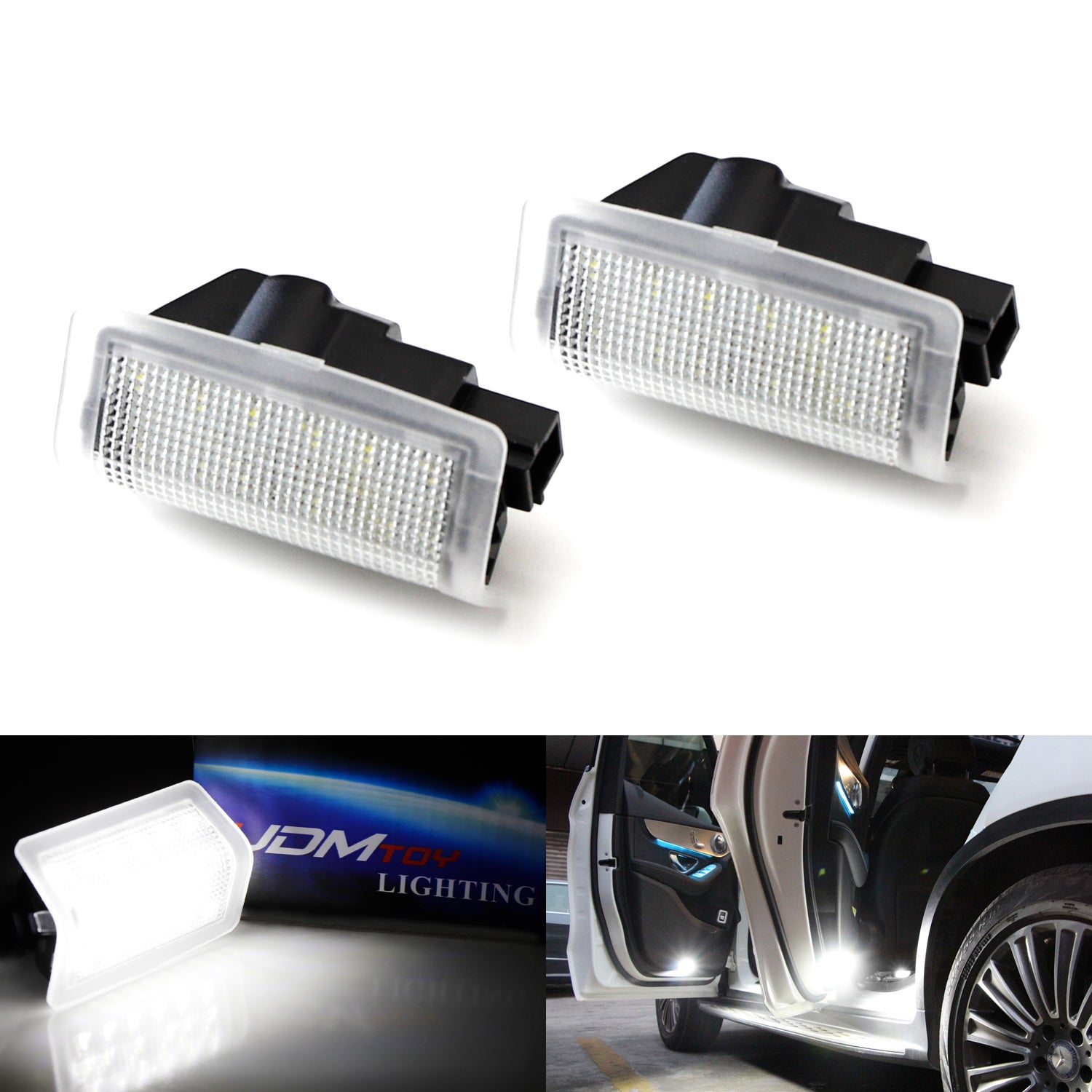 Clear Lens OEM-Replace Full LED Courtesy Lamps For Mercedes C E ML GL ...
