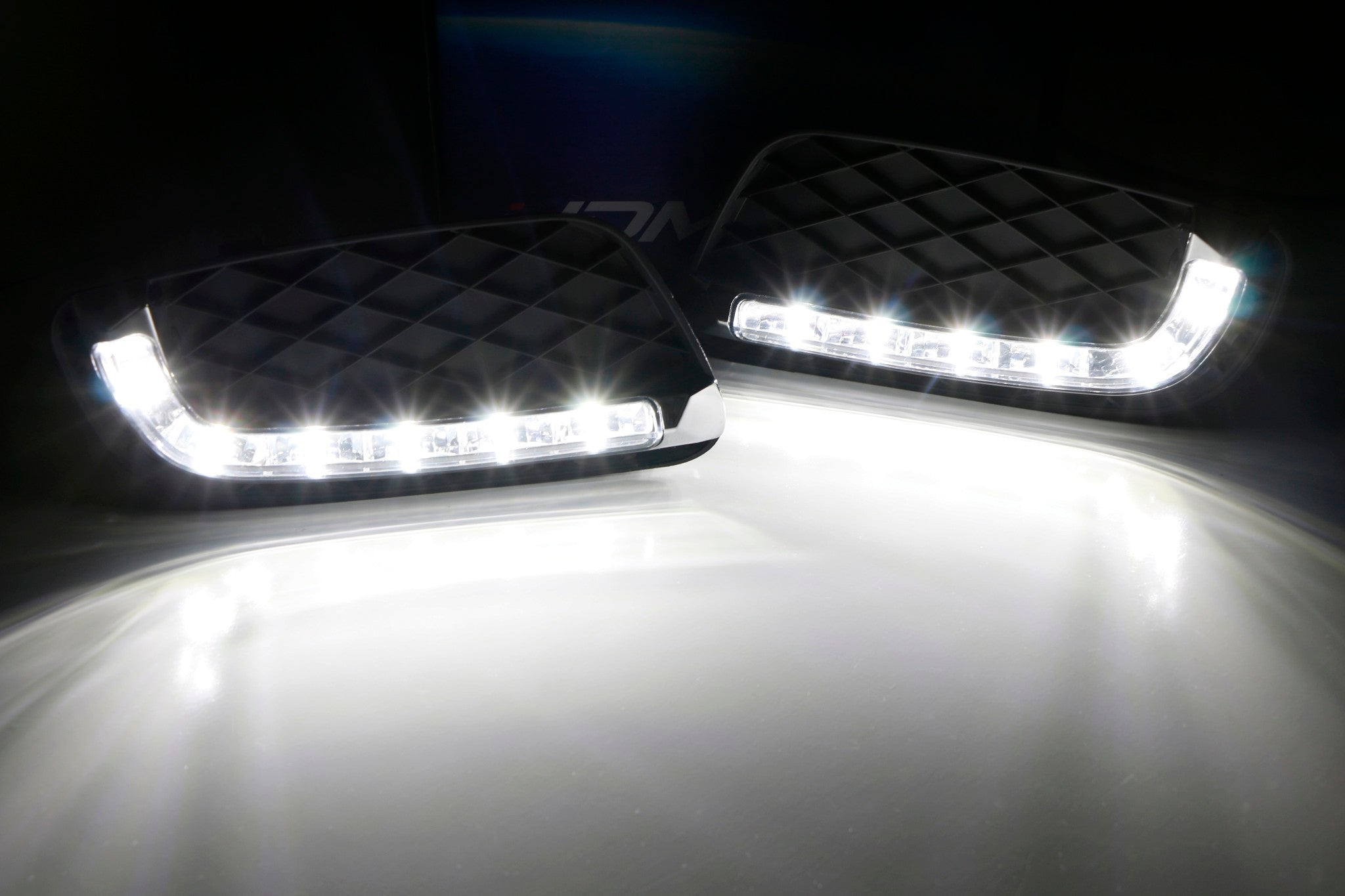 Lower Grille Insert Fit Brabus Style LED Daytime Running Lights For 08 ...