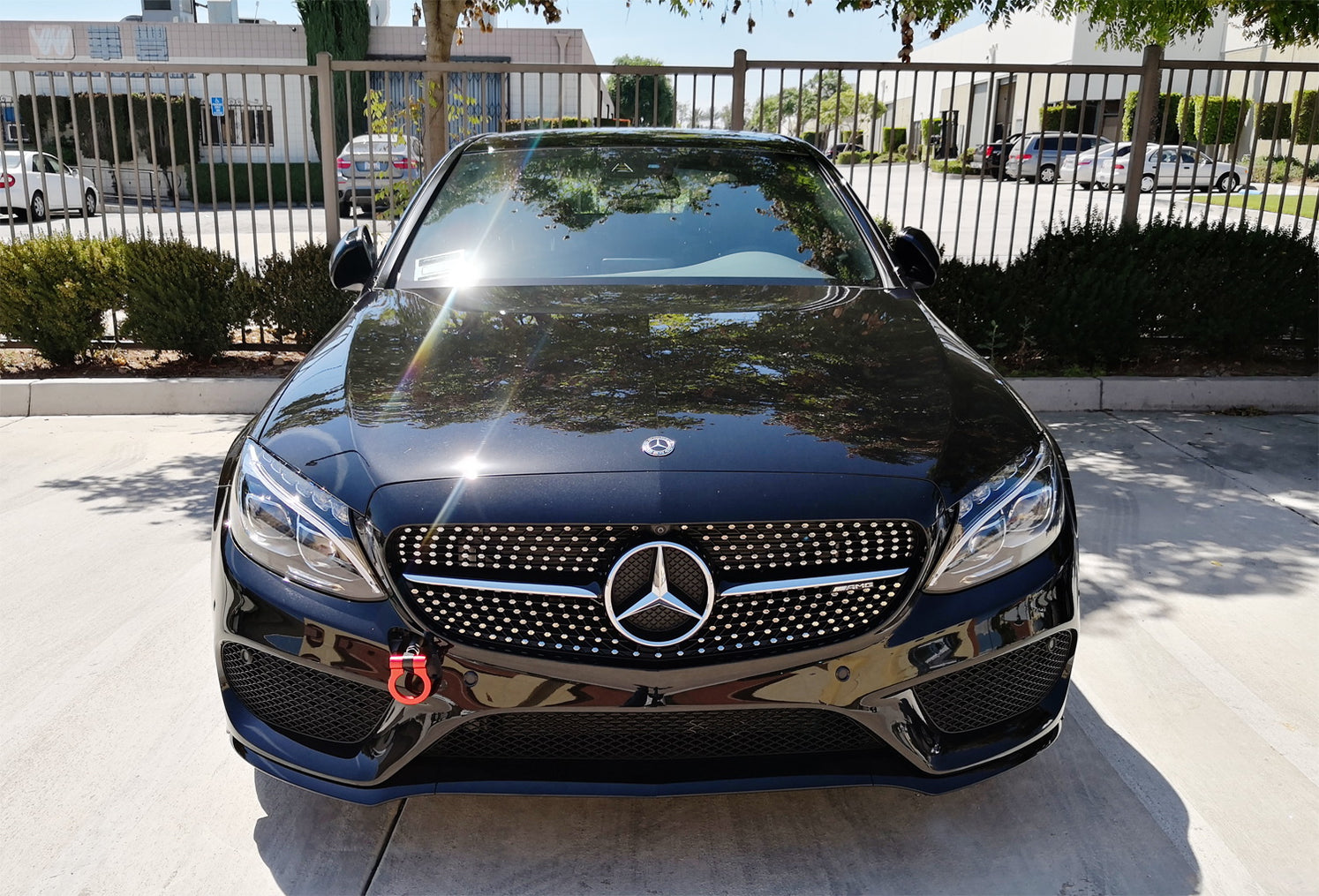 Red Track Racing Style Tow Hook Ring For Mercedes W205 C, W212 W213 E ...