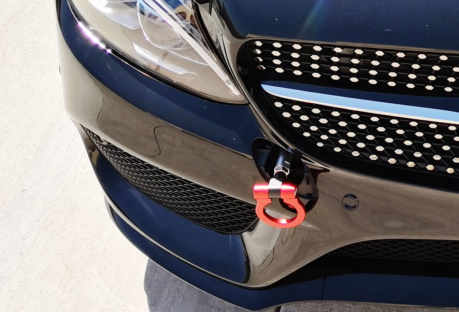 Red Track Racing Style Tow Hook Ring For Mercedes W205 C, W212 W213 E ...