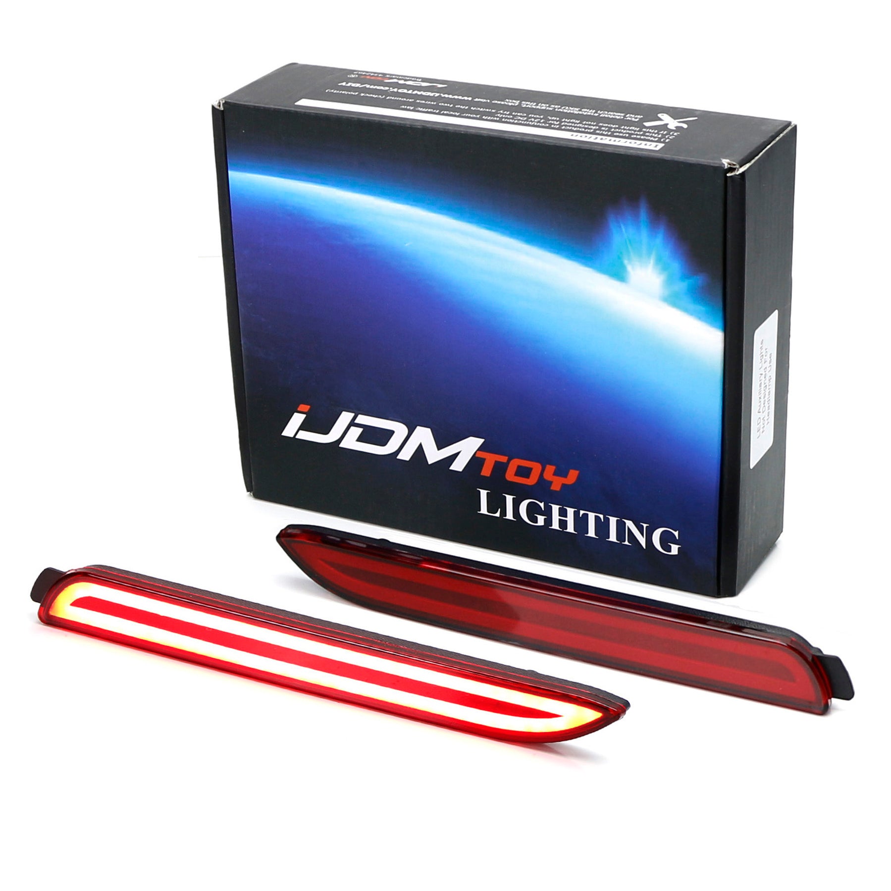 Lexus Taillight Style Red 3D Optic LED Bumper Reflector Lights For Lex ...