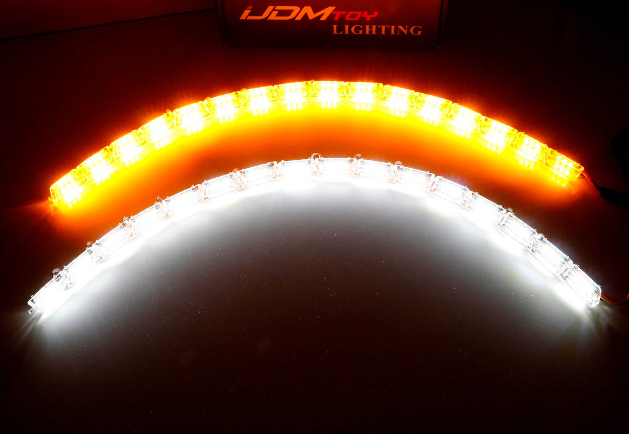 Headlight Retrofit Switchback LED Strip Lights w/ Sequential Turn Sign ...