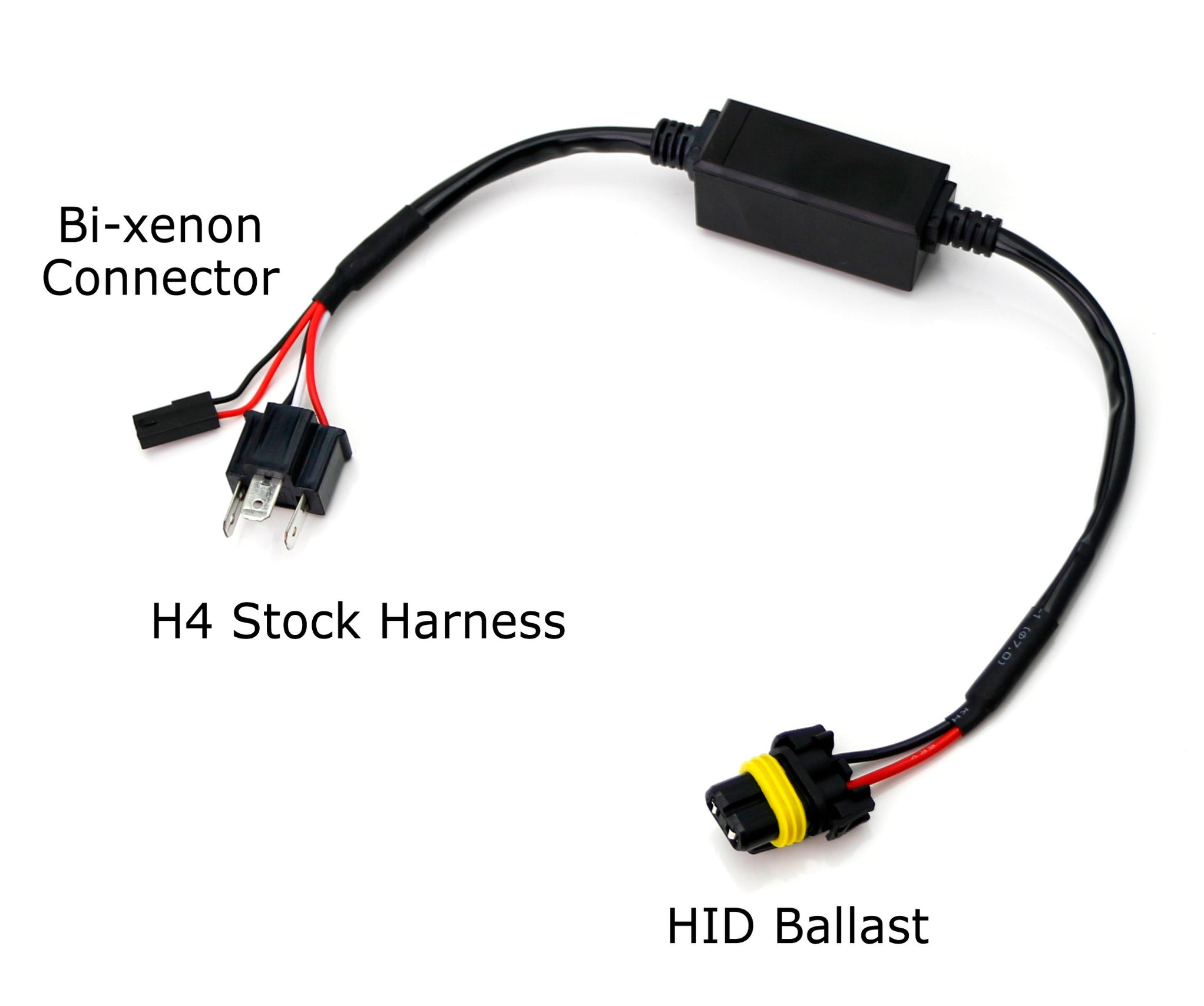 (2) Easy Relay Harness For H4 9003 Hi/Lo Bi-Xenon HID Bulbs Wiring Con ...