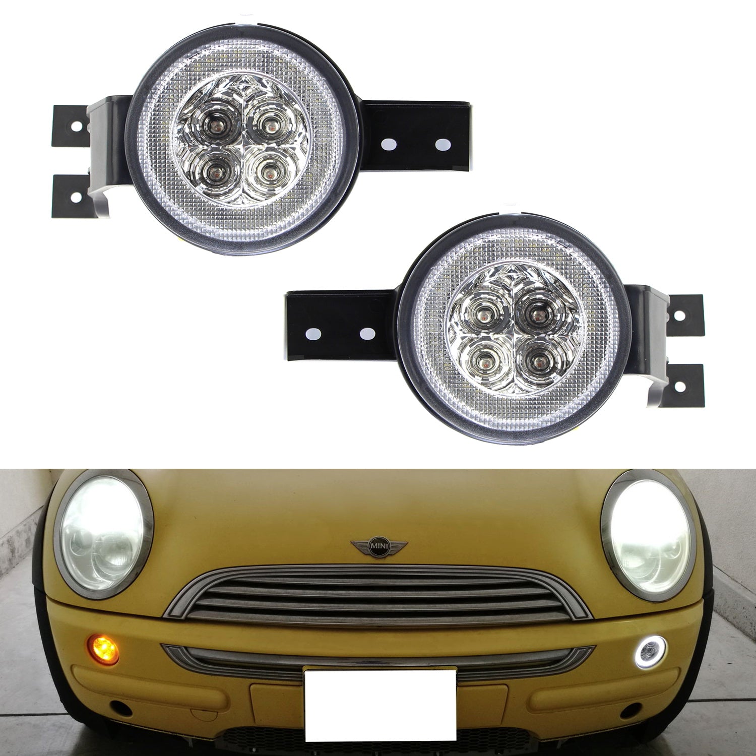 Clear Lens Full LED Halo Turn Signal Light Assembly For MINI Cooper R5 ...