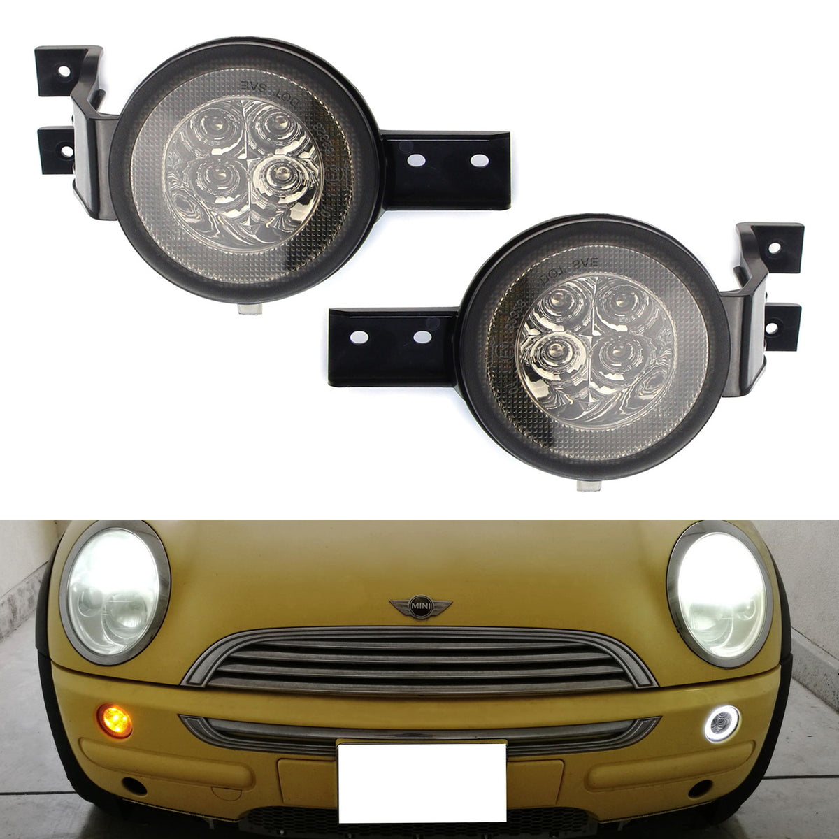 Smoked Lens Full LED Halo Turn Signal Light Assembly For MINI Cooper R ...