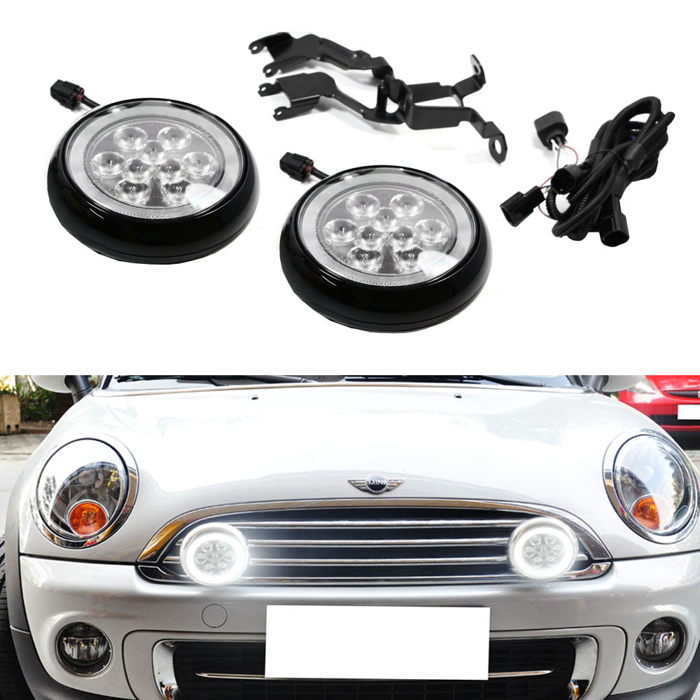 LED Rally Driving Lights Halo Ring Daytime Running Lamps For MINI Coop ...