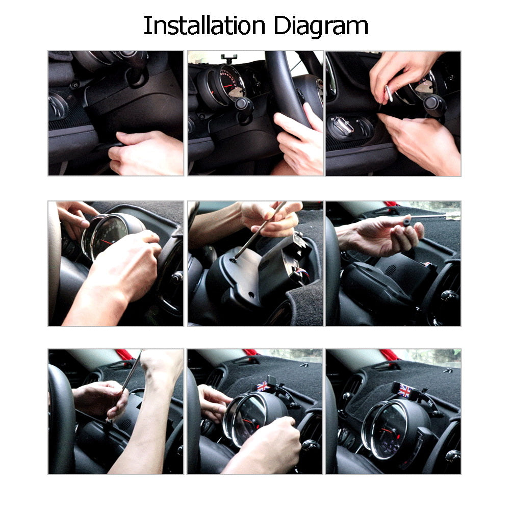 Behind Tachometer Mount Smart Phone GPS Mounting Kit For MINI Cooper F ...