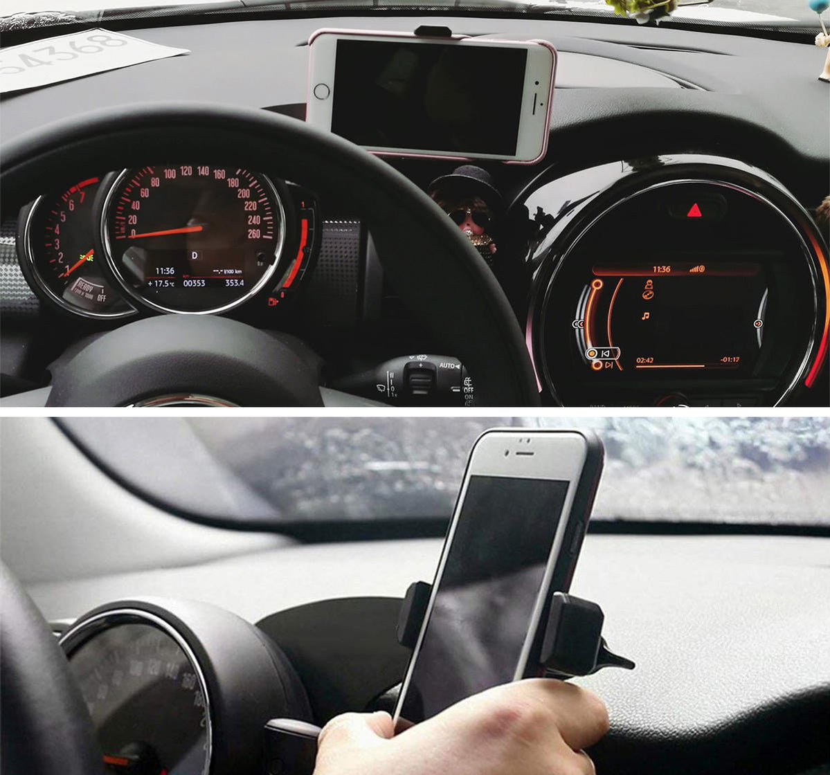 Behind Tachometer Bolt-On Mount Cell Phone Holder For Gen1 MINI Cooper ...
