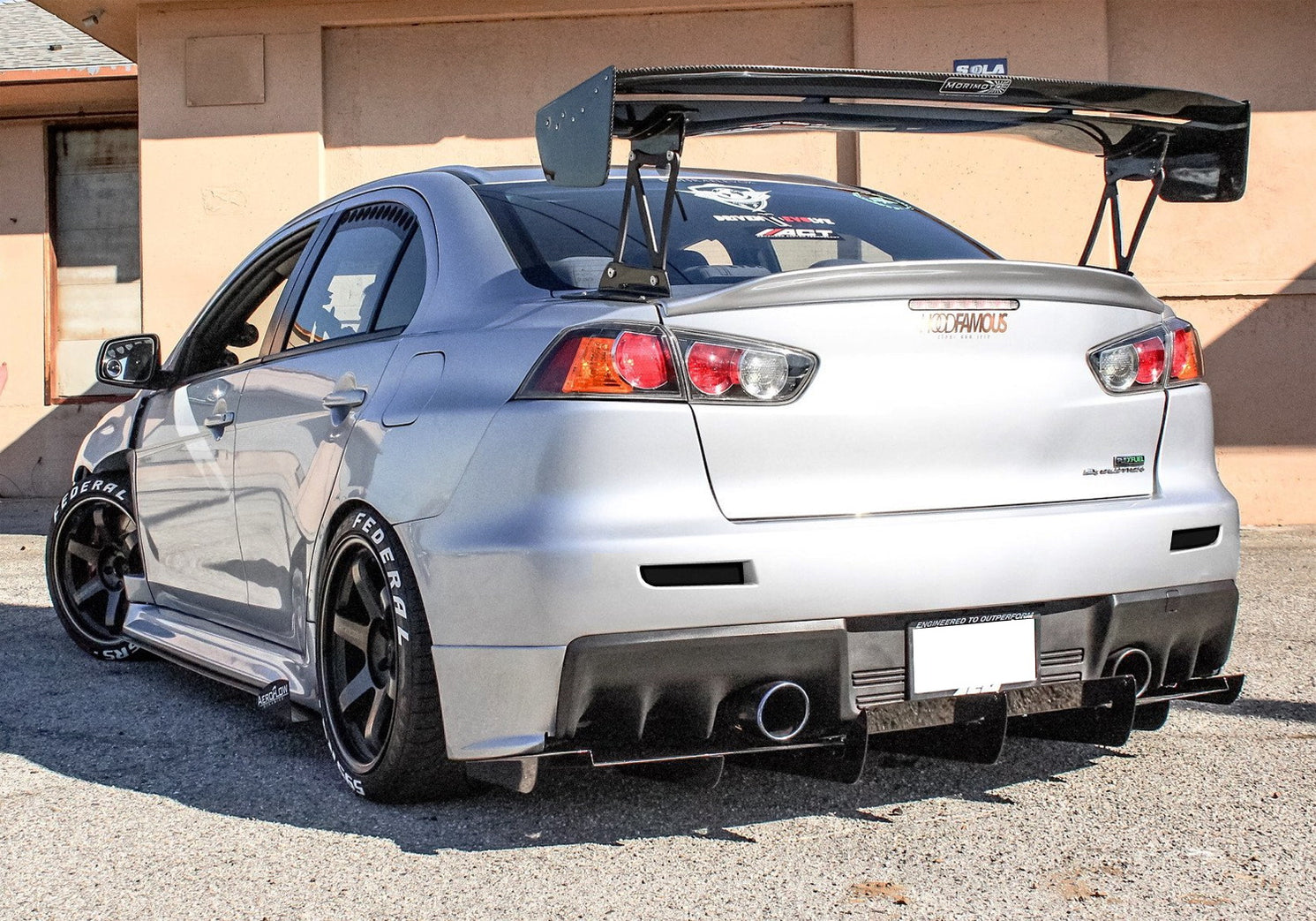 OE-Spec Smoke Rear Bumper Reflector Lens Assy For Mitsubishi Lancer Ev ...