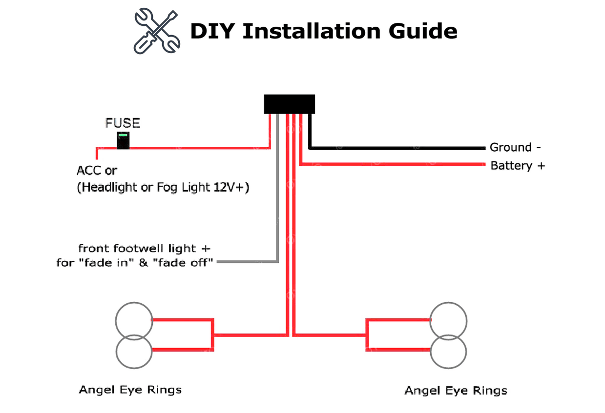 Angel Eye Halo Rings LED/CCFL Relay Harness w/ Fade-In Fade-Out Featur ...