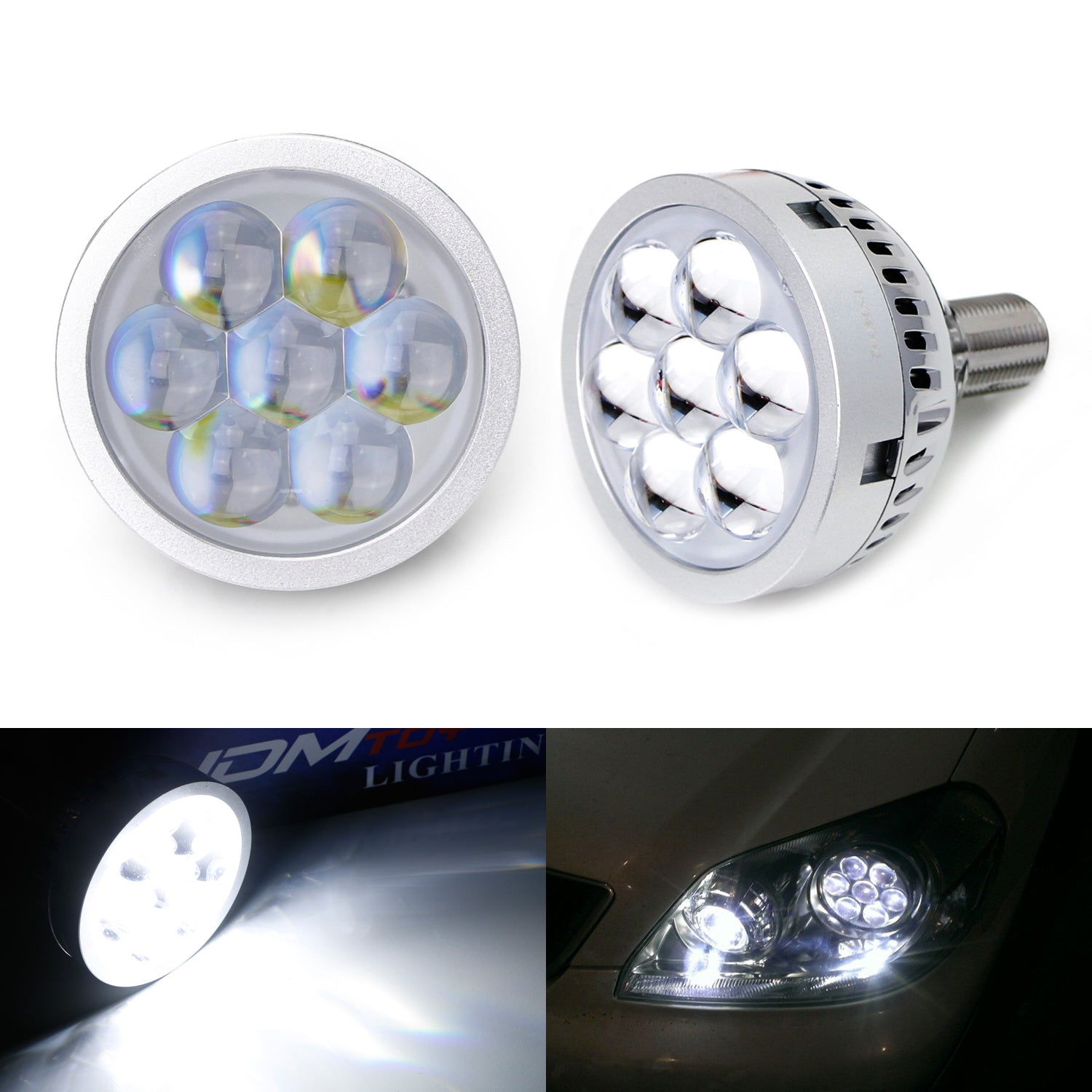 Mini 3" Q45 Style Multi-Lens 25W LED Projector Kit For Headlight Custo ...