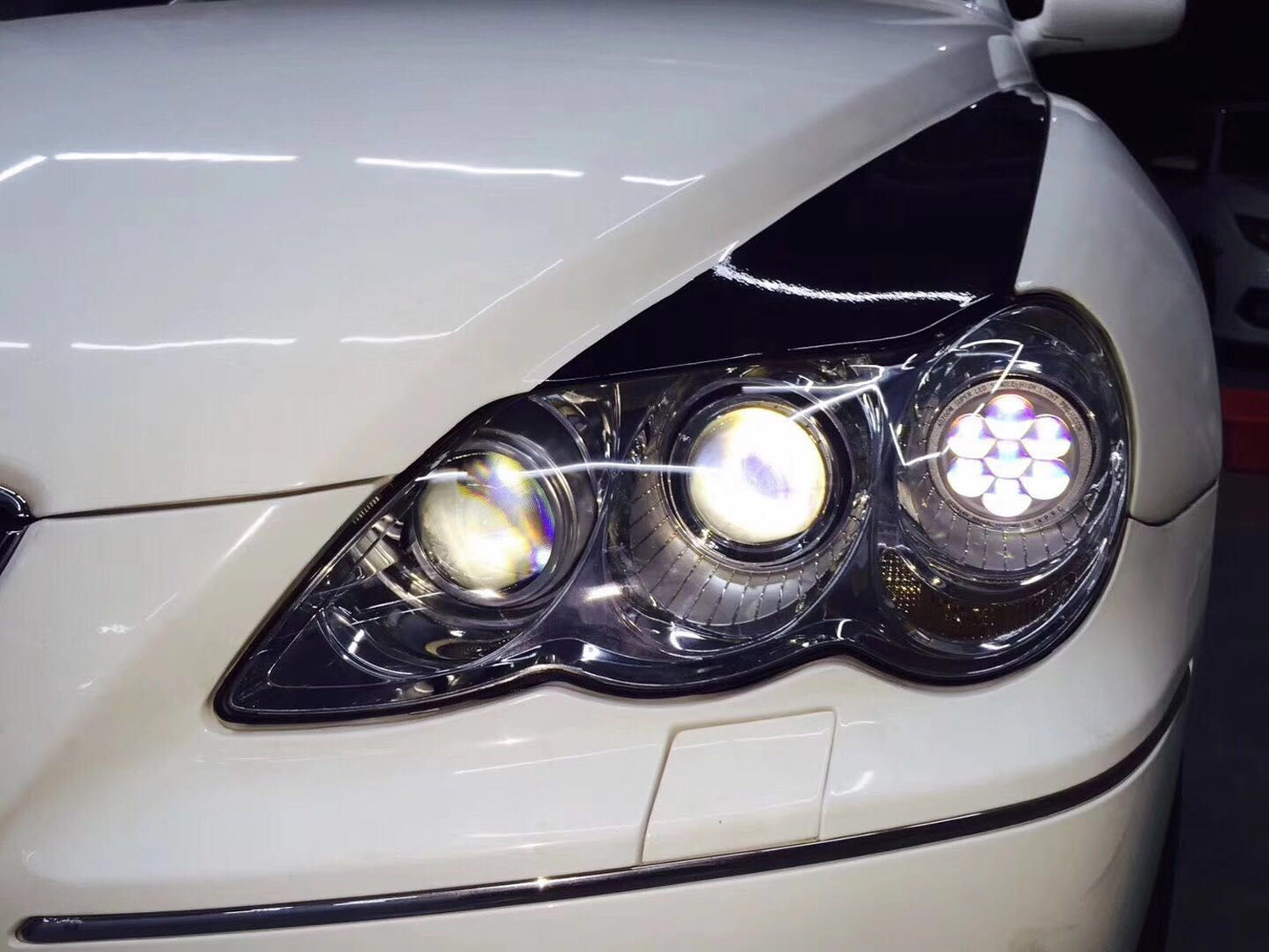 Mini 3" Q45 Style Multi-Lens 25W LED Projector Kit For Headlight Custo ...