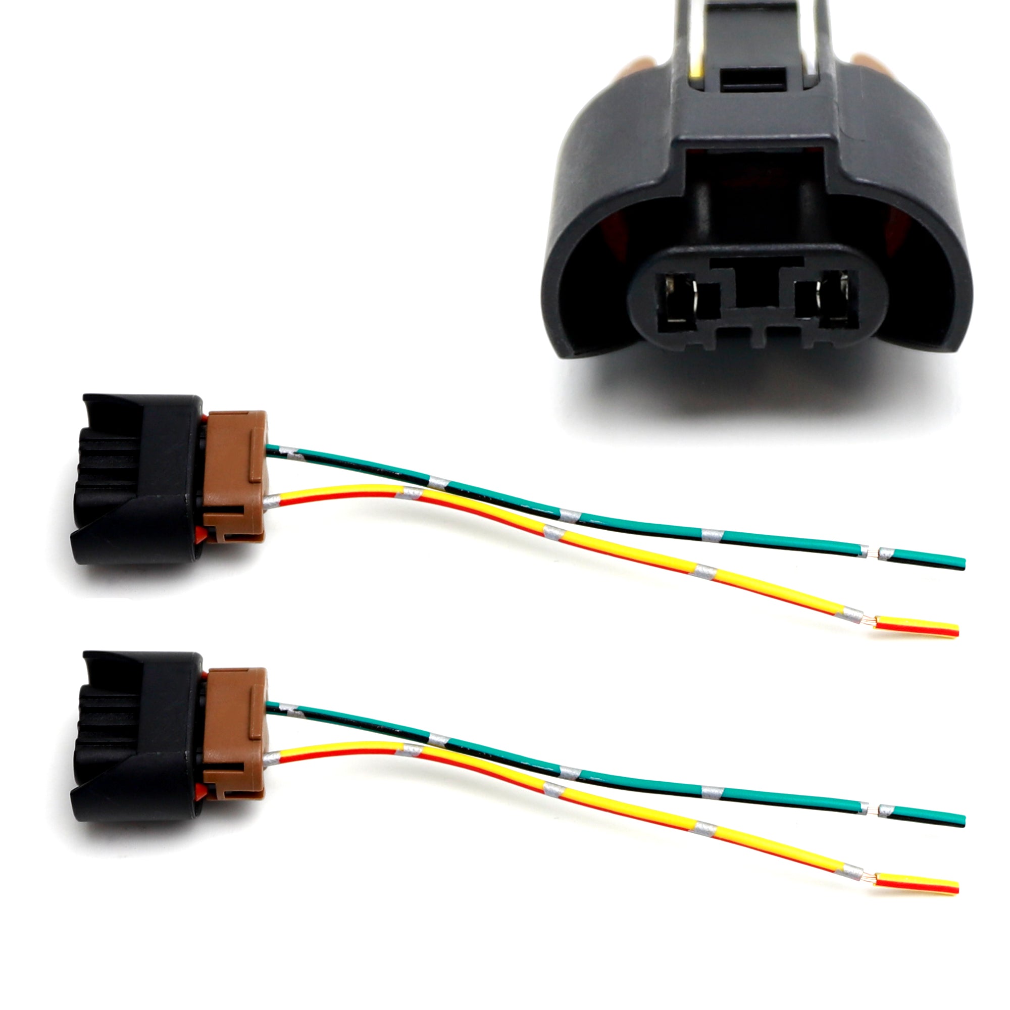 OE-Spec 2-Pin 9005 Female Headlight High Beam Connector Plug Wires For ...