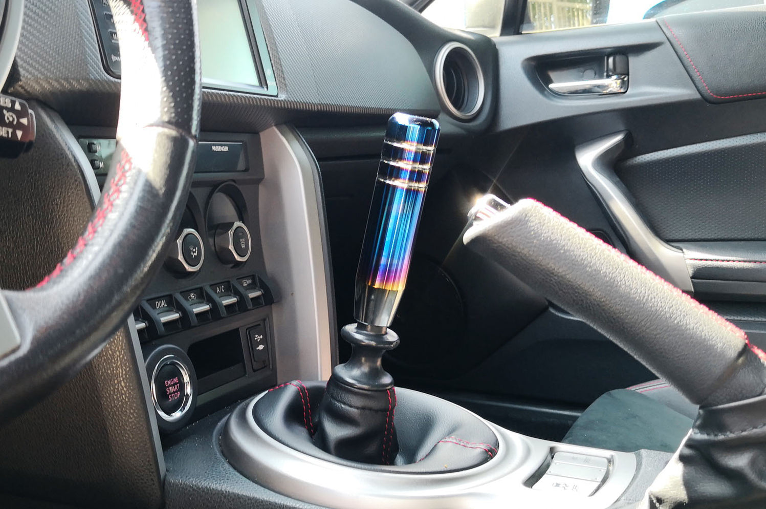 JDM Burnt Neo-Chrome Titanium Finish Shift Knob Stick For 4/5/6 Manual — iJDMTOY.com