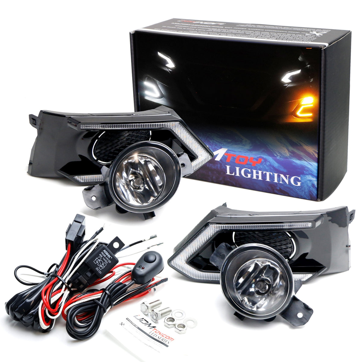 Switchback LED Daytime Light Kit & Clear Lens Fog Lights For 19-22 Nis ...