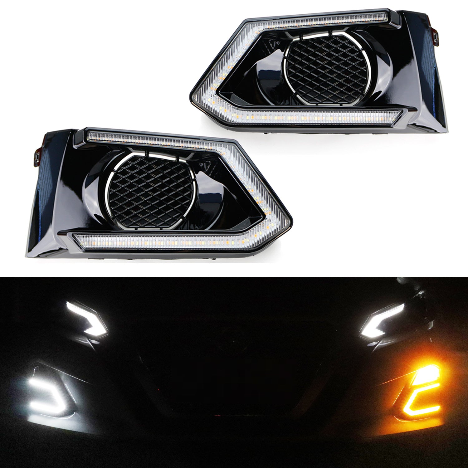 OE-Fit White/Amber Switchback LED Daytime Running Light Kit For 2019-2 ...