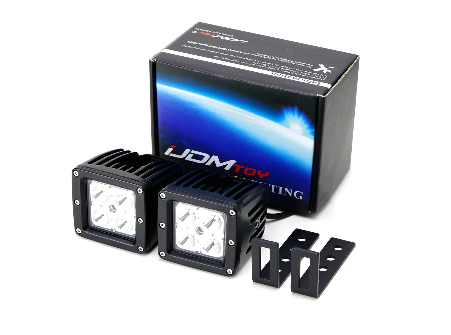CREE LED Pod Lights w/ A-Pillar Mounting Brackets, Wiring For 2017+ Ni ...