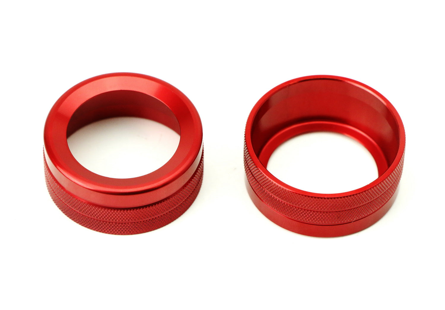 Red Aluminum AC Climate Control and Radio Volume Knob Ring Covers For ...