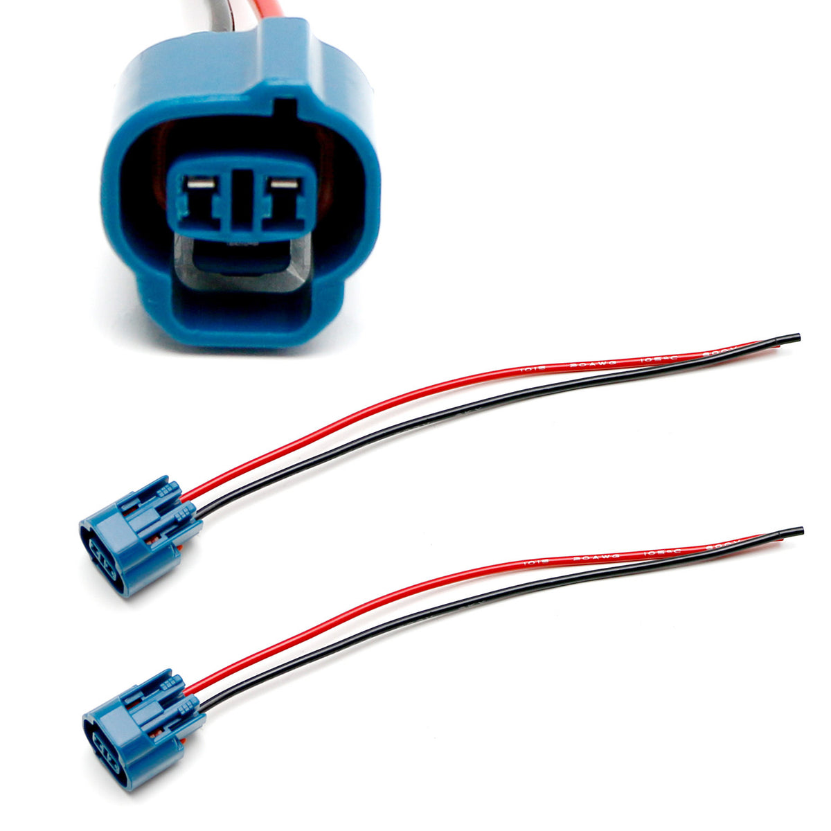 Pair 2-Pin Female Multi-Purpose Wire Connector w/ Leads Pigtails For G ...